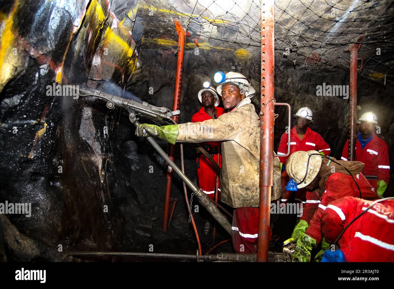 Underground Platinum Palladium Mining and Equipment Stock Photo - Alamy