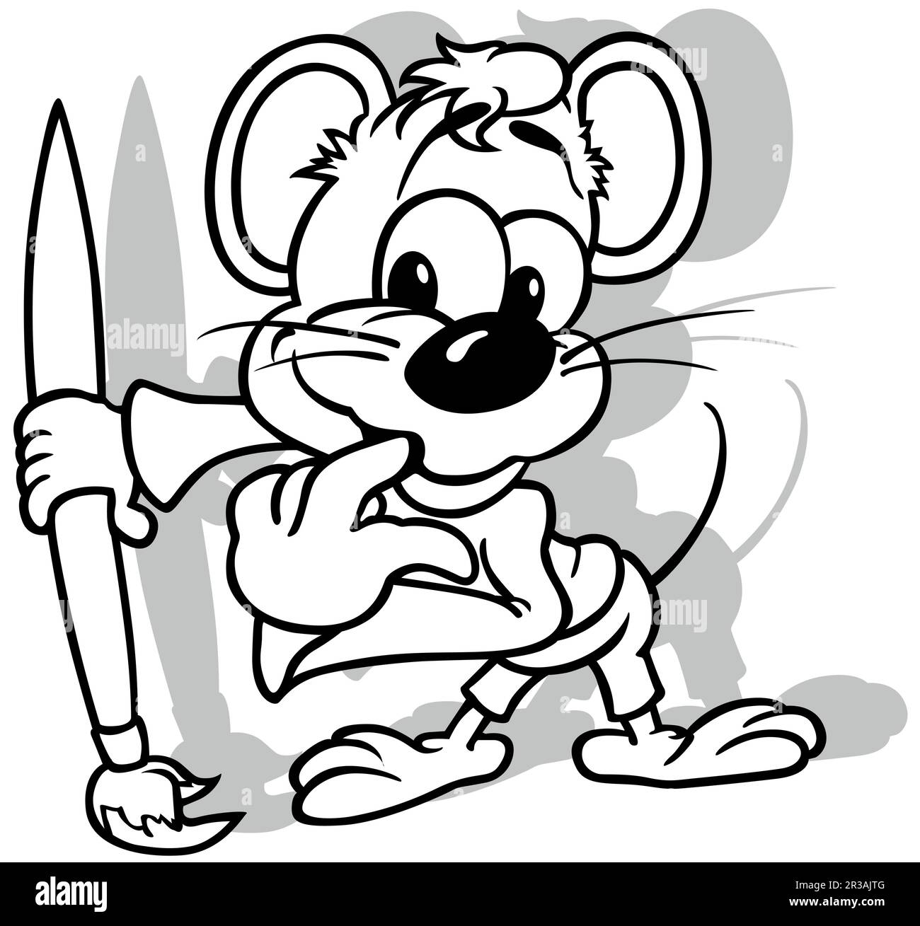 Cute mouse standing Black and White Stock Photos & Images - Alamy