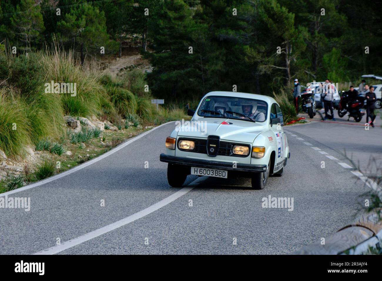 Saab 96, Rally Clásico Isla de Mallorca, carretera Puig Major, Mallorca ...
