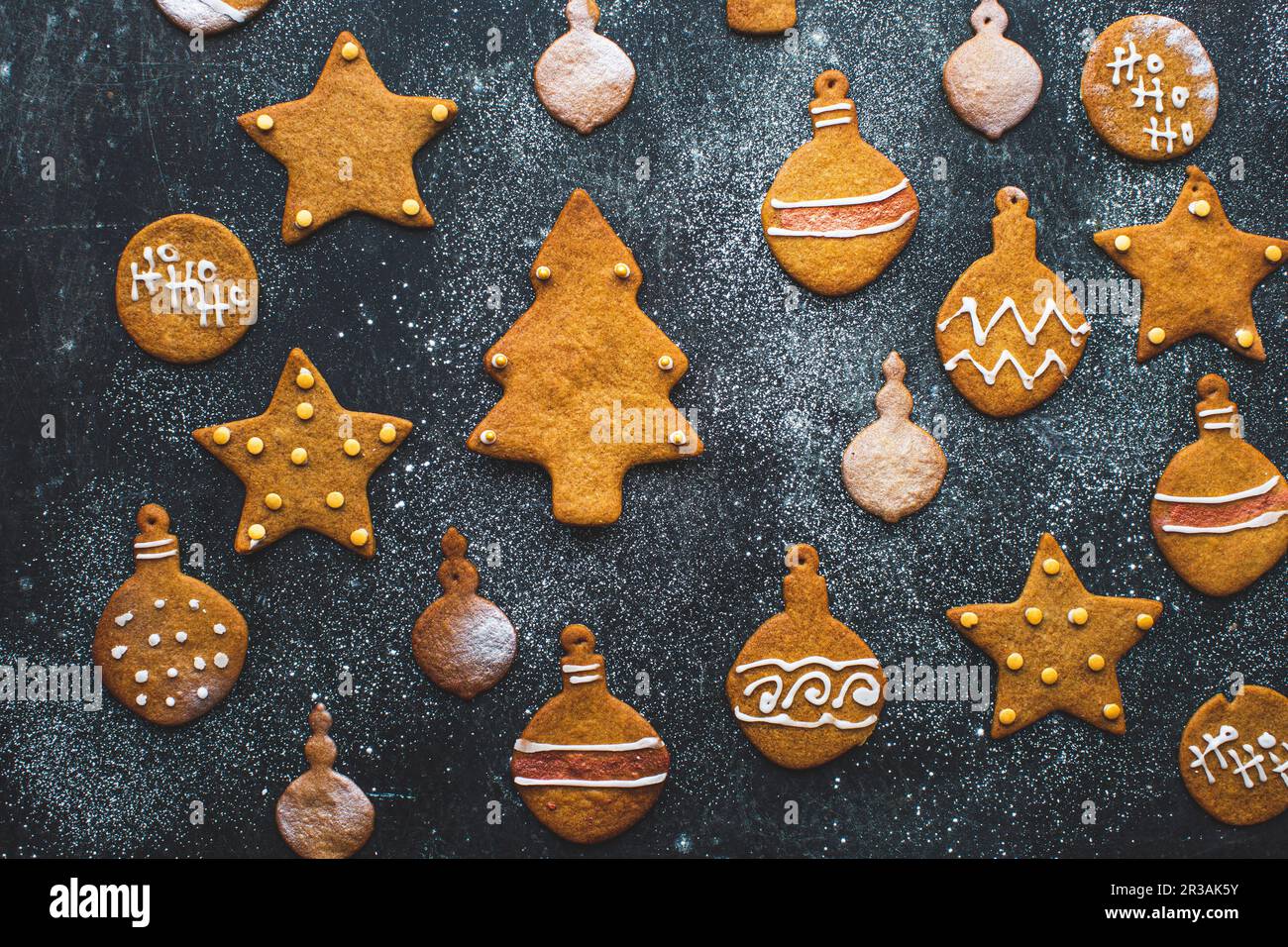 Christmas gingerbread biscuits Stock Photo - Alamy