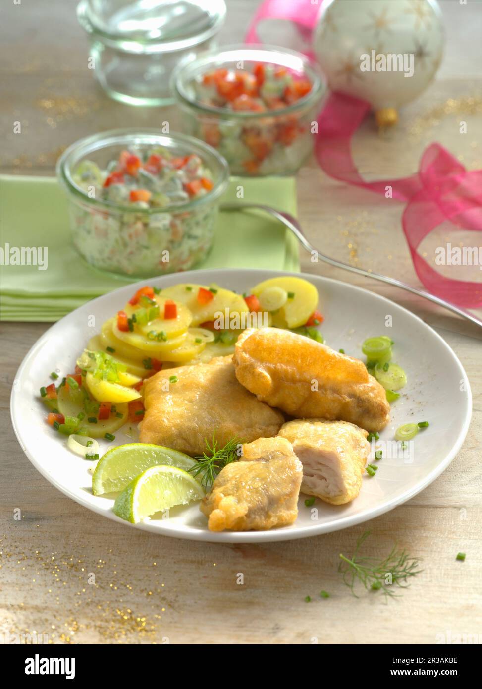 Crispy baked carp fillet Stock Photo - Alamy
