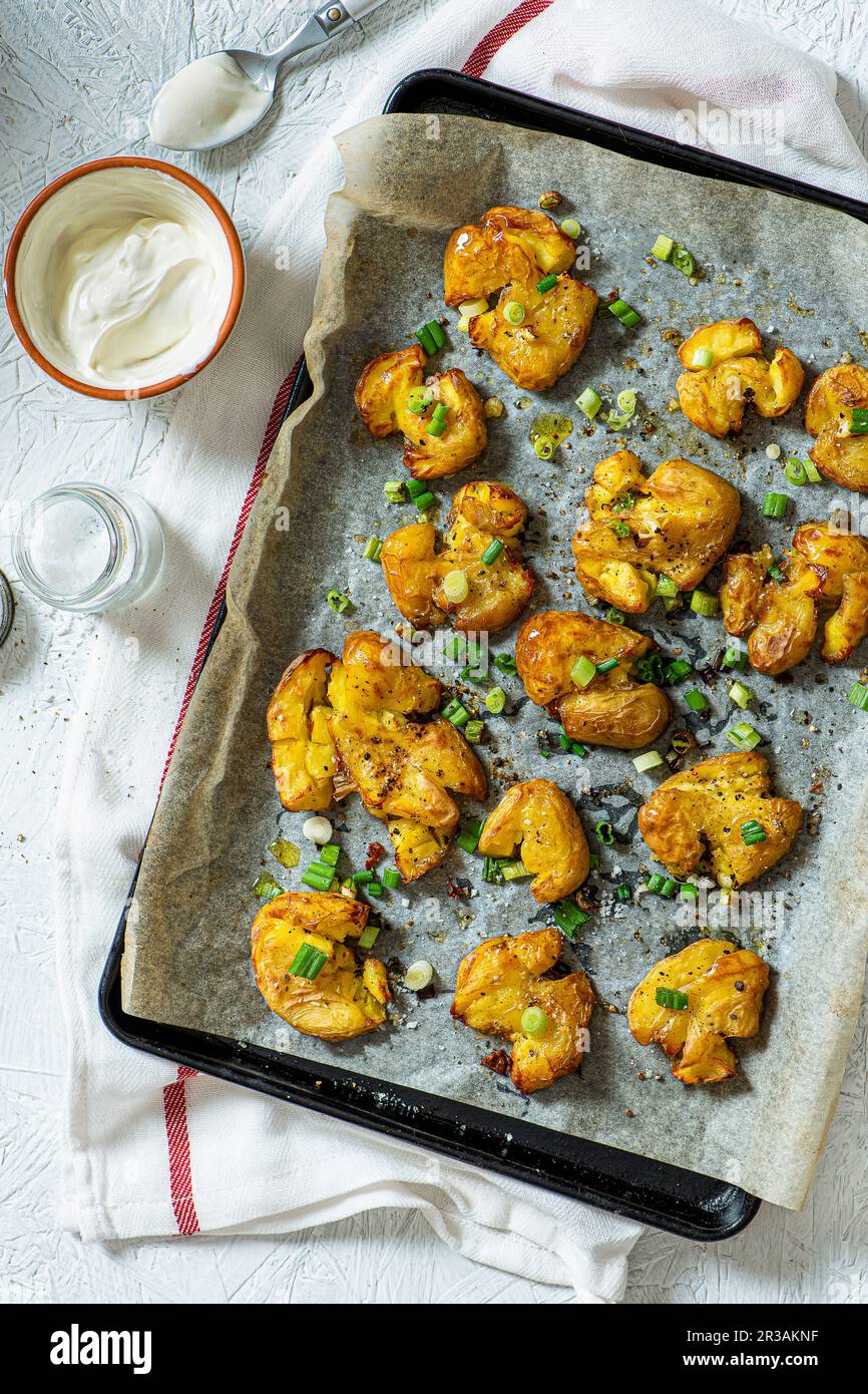 Crushed potatoes olive oil hi-res stock photography and images - Alamy