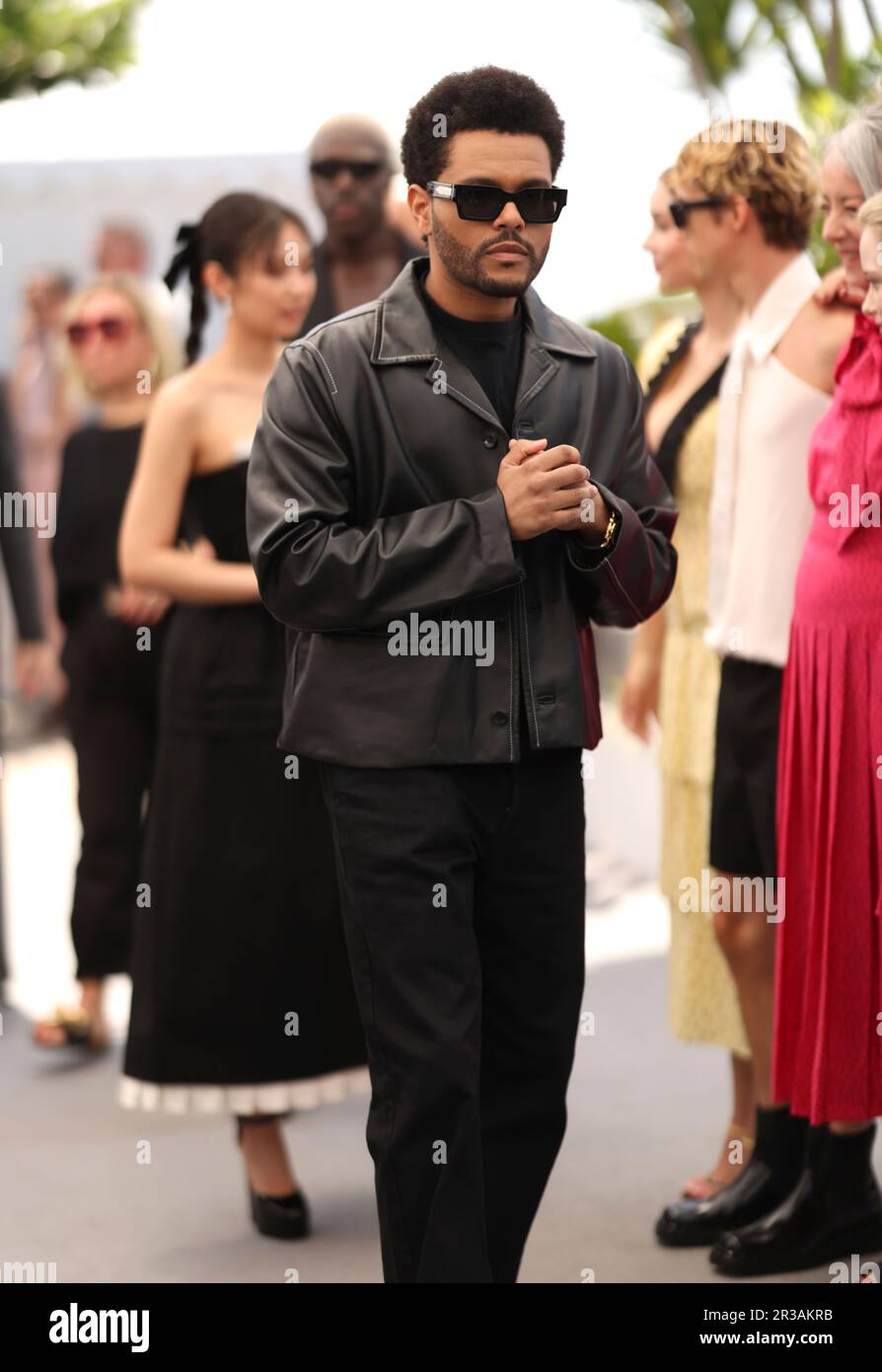 Abel Tesfaye poses for photographers at the photo call for the ...
