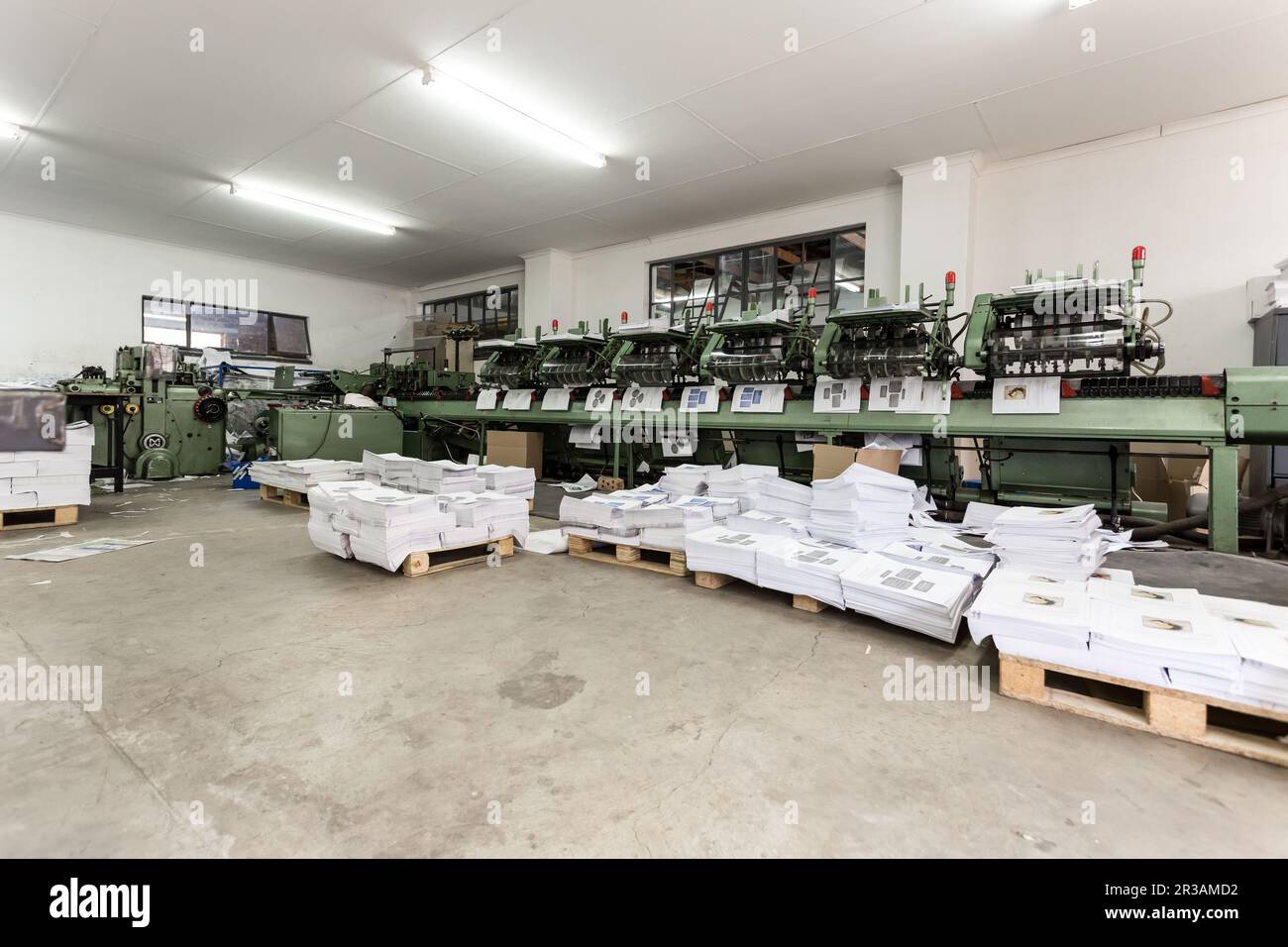 Inside an empty Printing and Packaging Factory Facility Stock Photo - Alamy