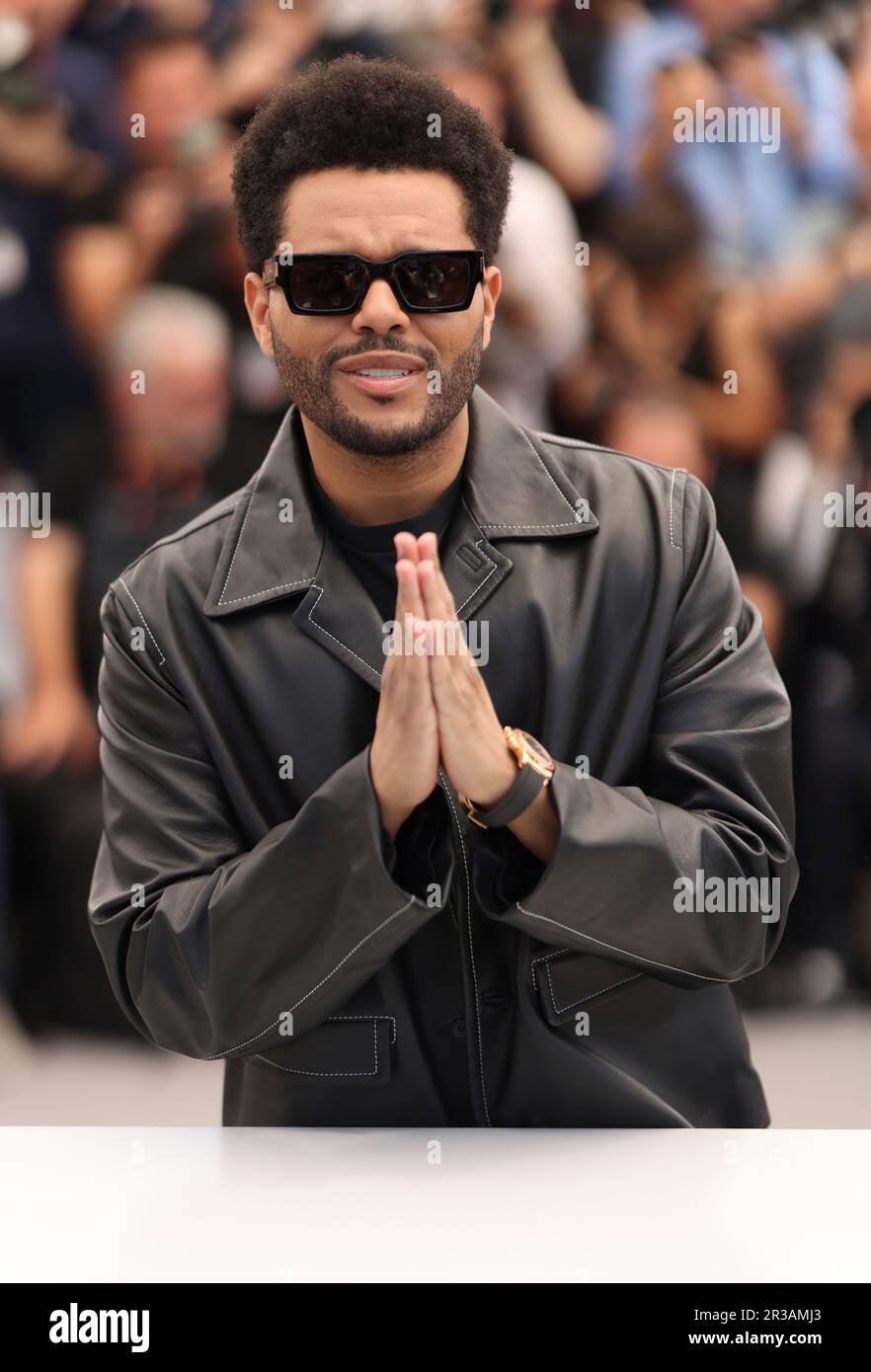 Abel Tesfaye poses for photographers at the photo call for the ...
