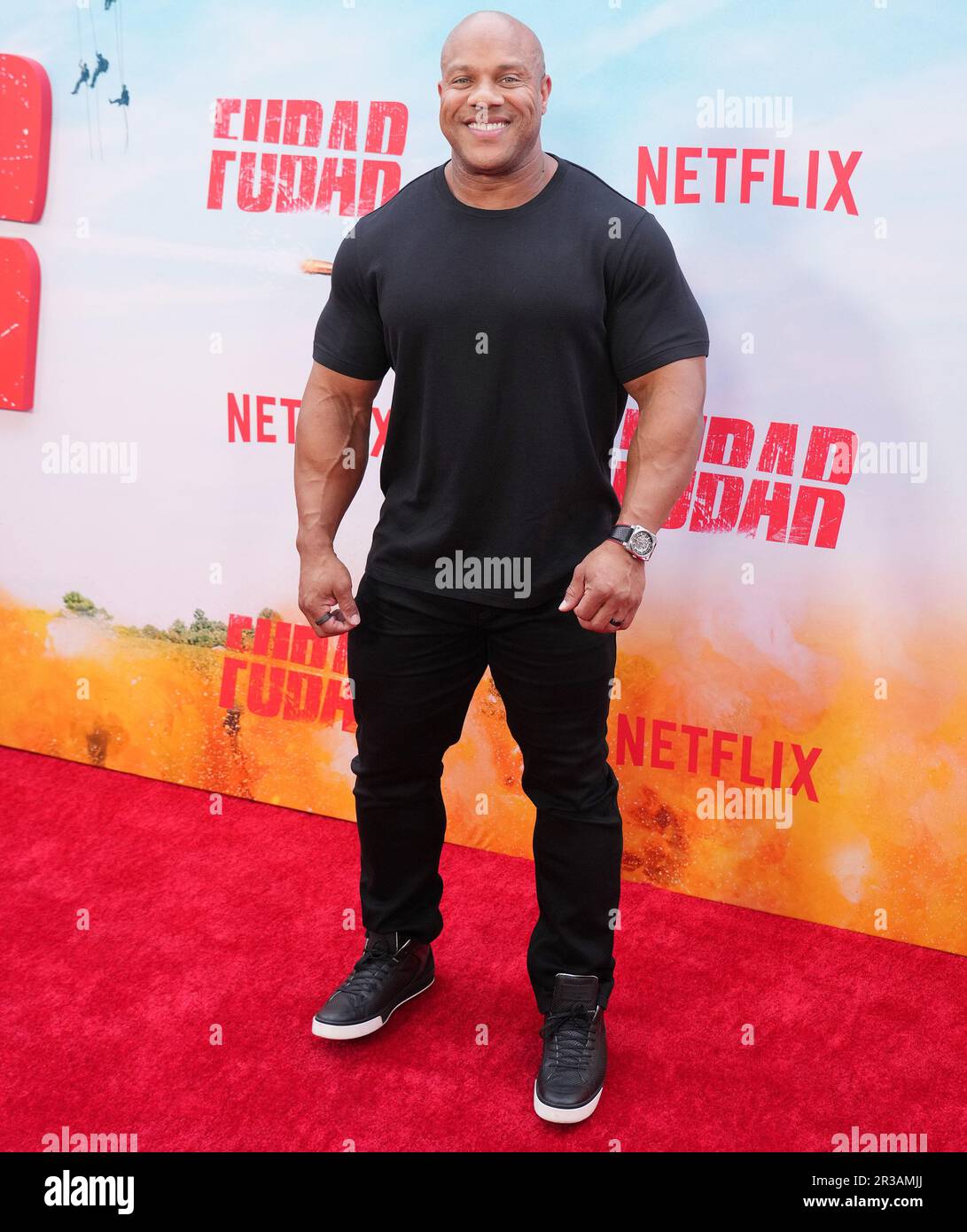 Phil Heath arrives at the Netflix's FUBAR Los Angeles Premiere held at ...
