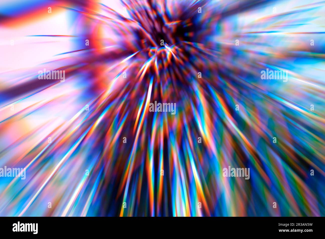 Optical lens effect with iridescent rays and iridescence Stock Photo ...