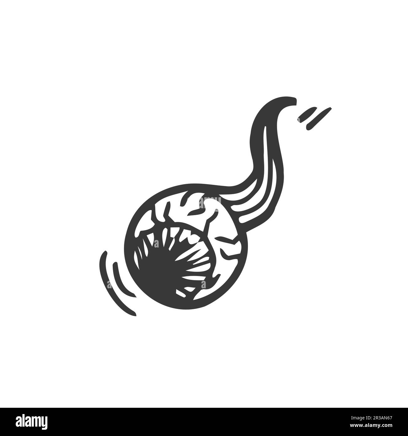 Doodle eyeball. The organ of vision. Hand drawing vector illustration ...