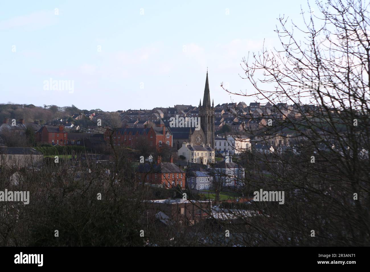 St. Patrick's Parish Catholic Church seen nestled in the middle of ...