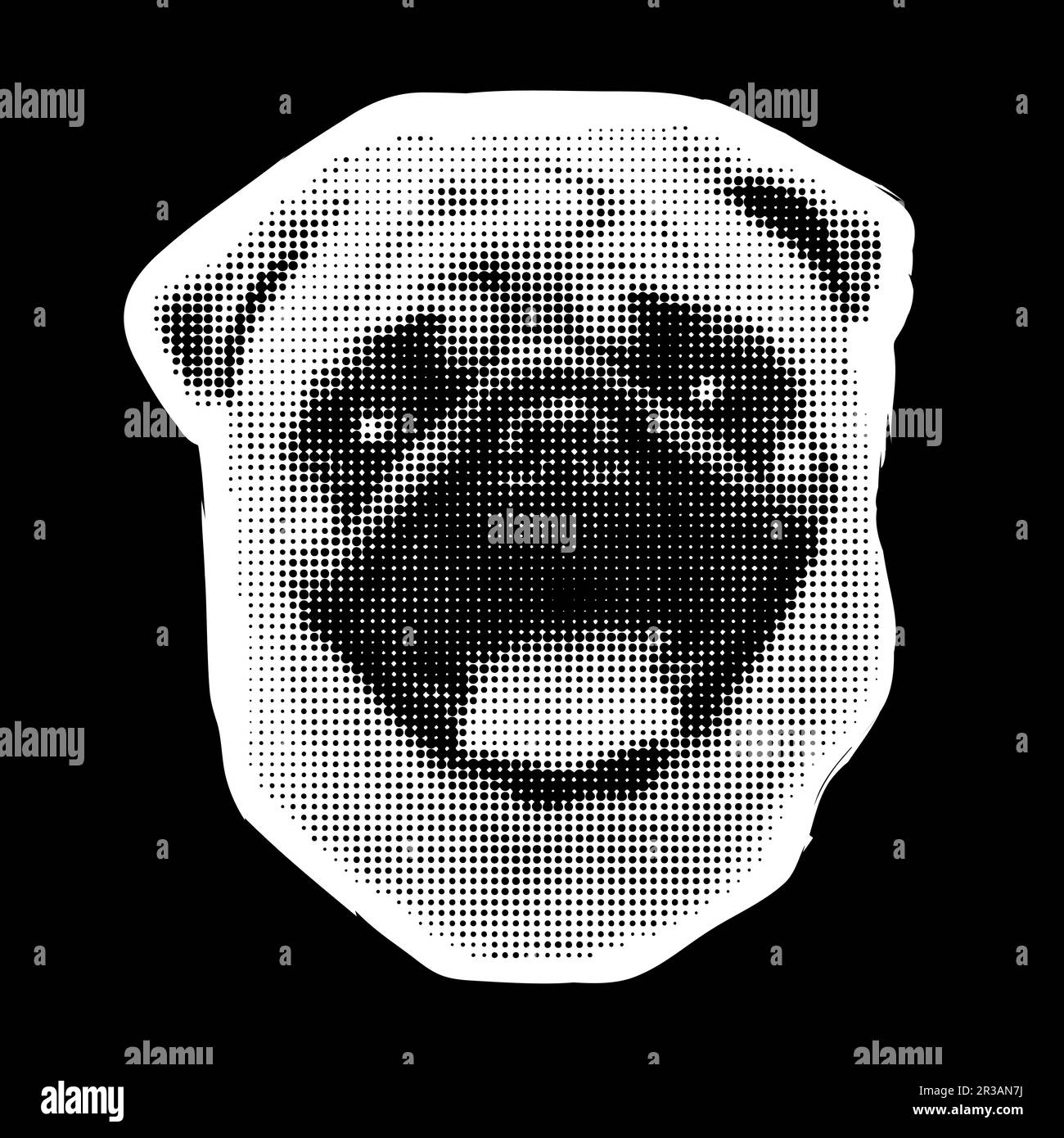 pug breed.Cut out of a newspaper dog. Cut out for collage. Scrapbook ...