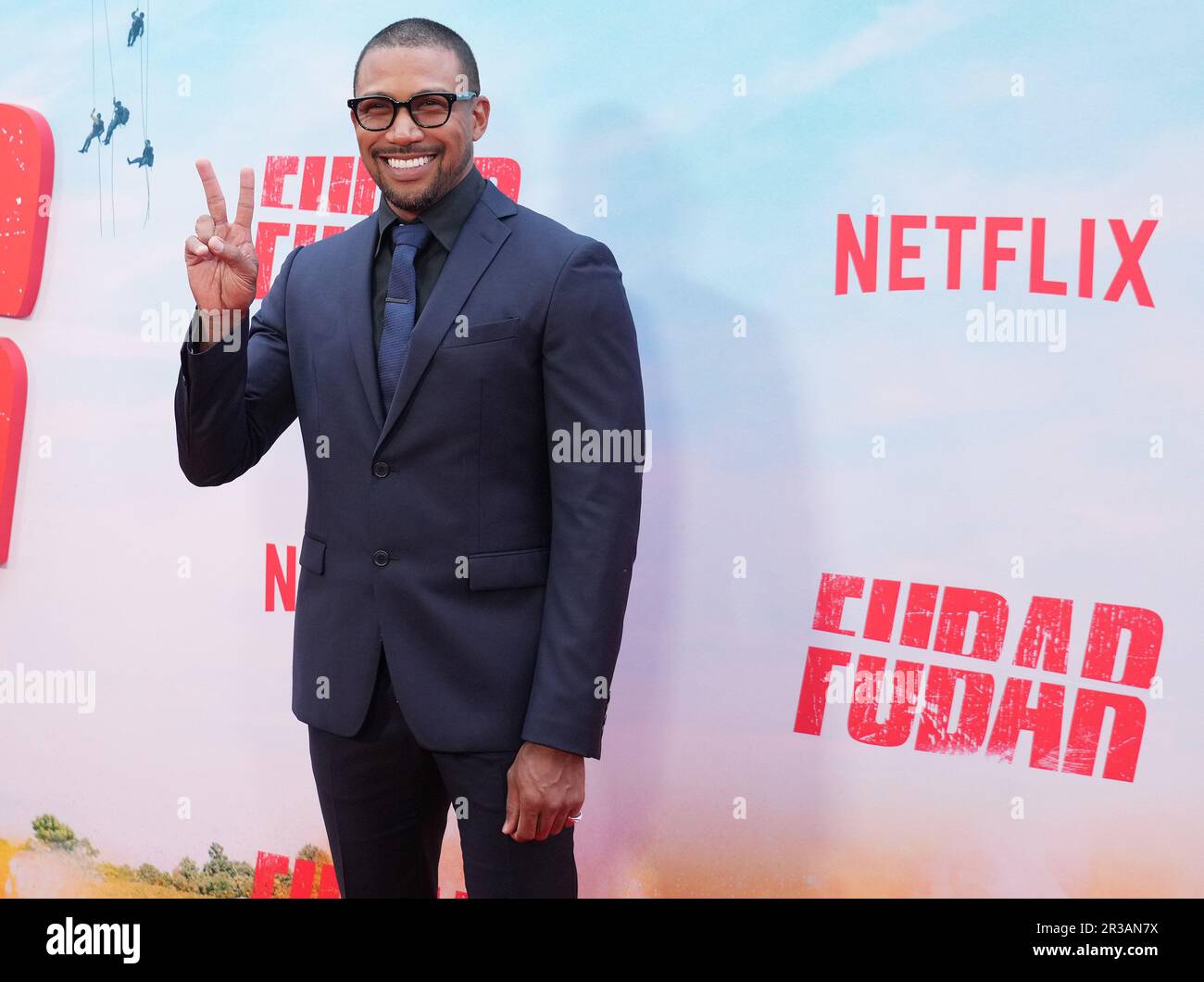 Los Angeles, USA. 22nd May, 2023. Charles Michael Davis arrives at the Netflix's FUBAR Los ...