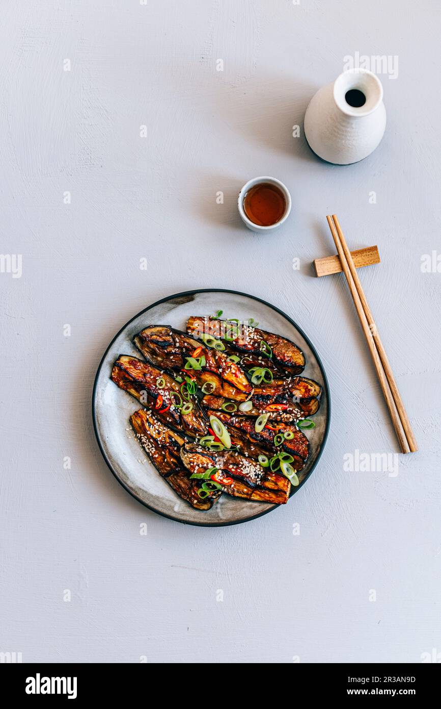 Nasu Dengaku (Japanese miso aubergine Stock Photo - Alamy