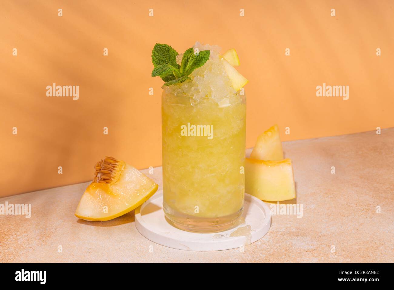 Melon slushie cocktail, Sweet summer refreshing crushed ice slush ...