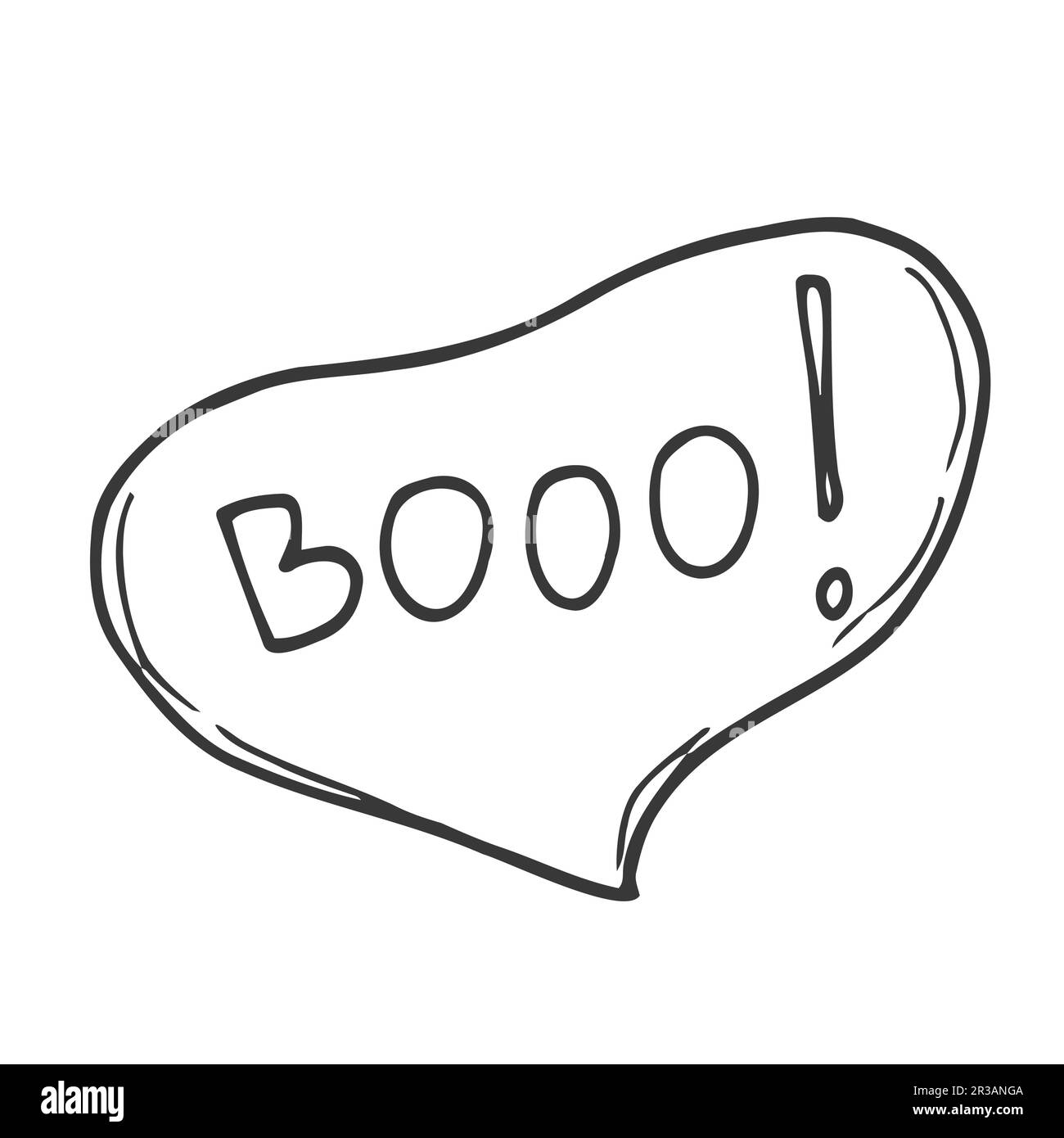 Black and white boo bubble Stock Vector Image & Art - Alamy