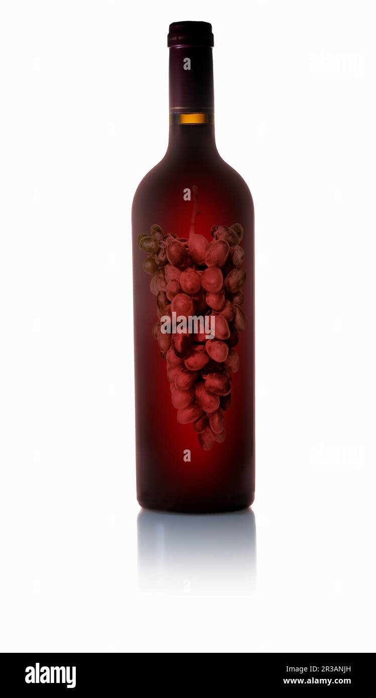 A bottle of red wine Stock Photo - Alamy