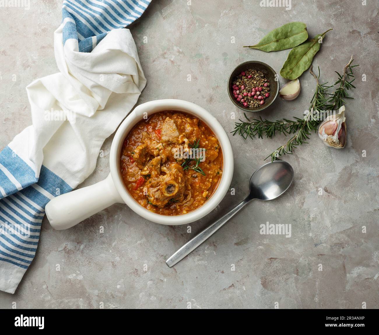 Caldereta de cordero navidena - Spanish lamb stew for Christmas Stock ...