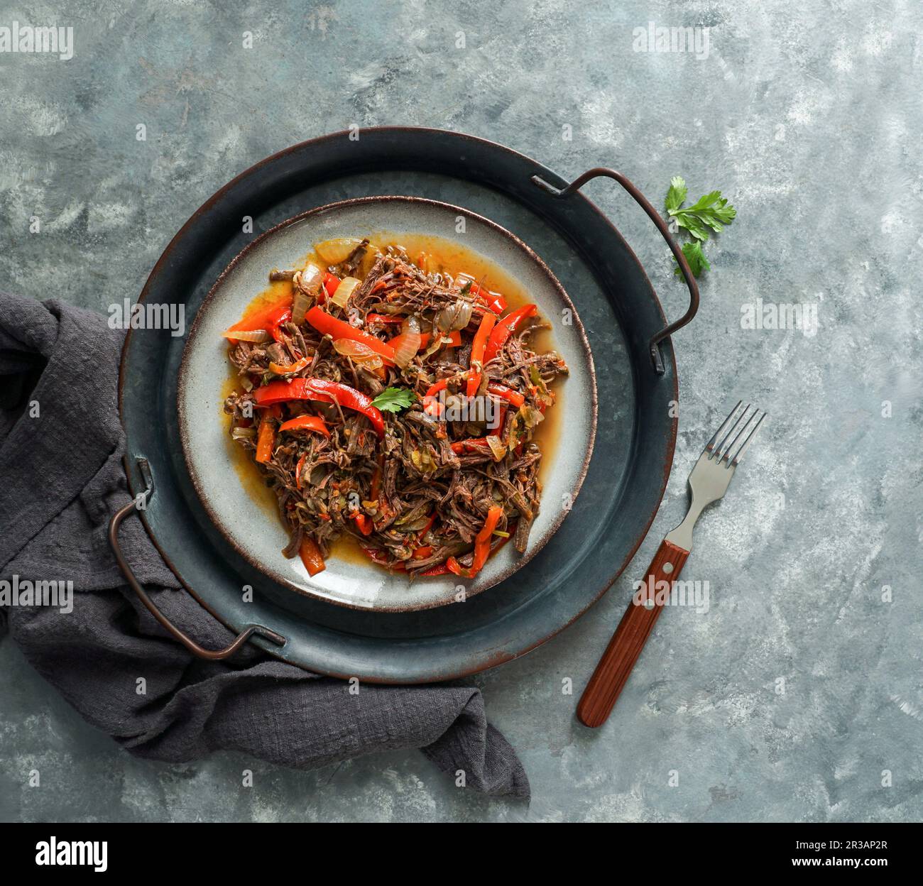 Ropa Vieja - Latin American carne desmechada Stock Photo - Alamy