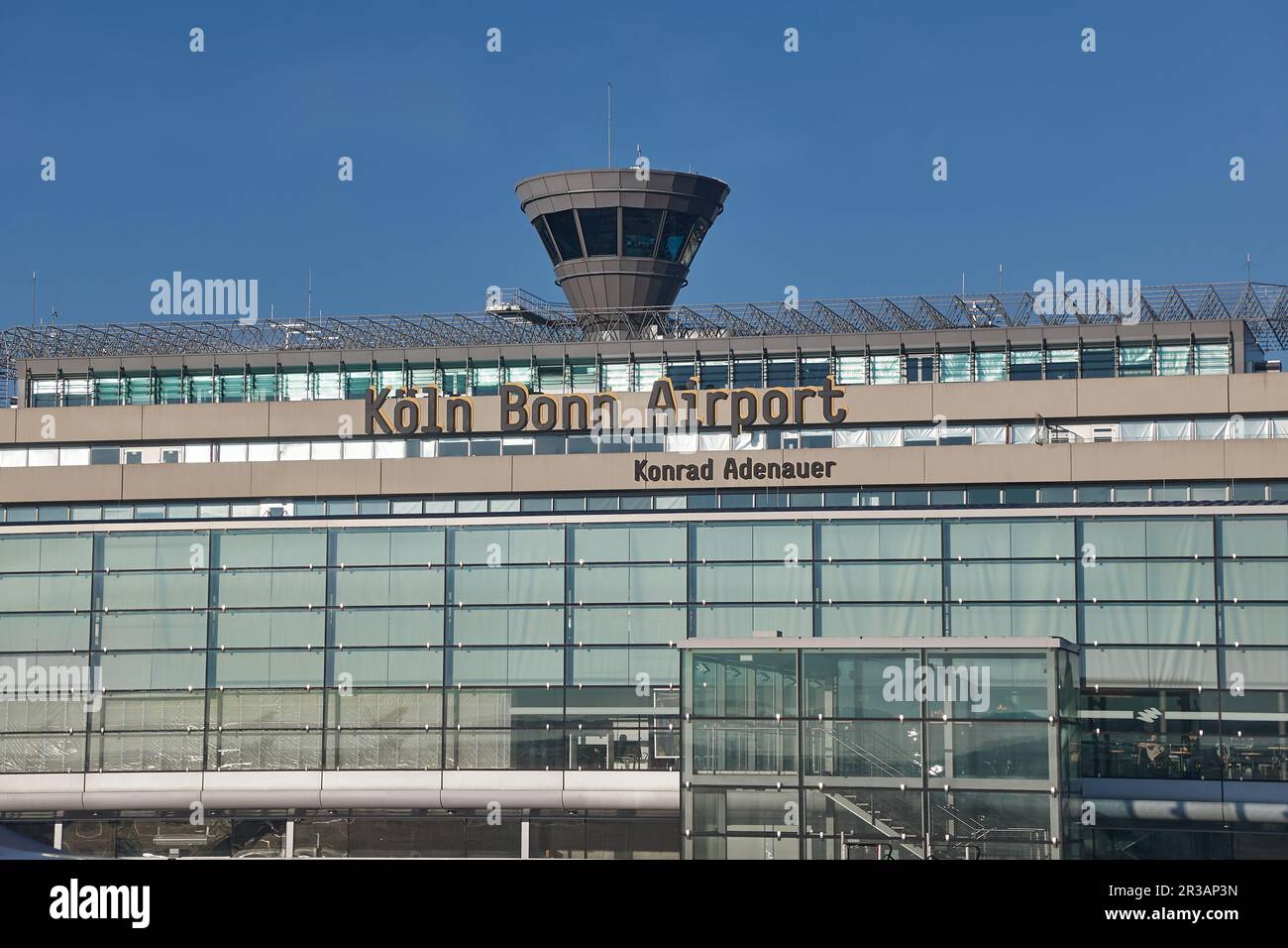 Cologne Bonn Airport sign on the terminal building Stock Photo - Alamy