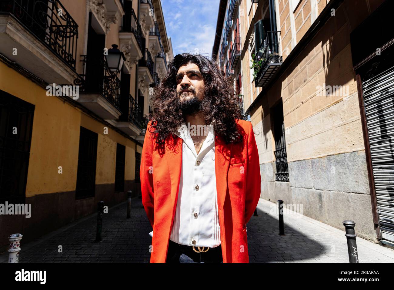 Flamenco singer Israel Fernández poses for Europa Press during the ...