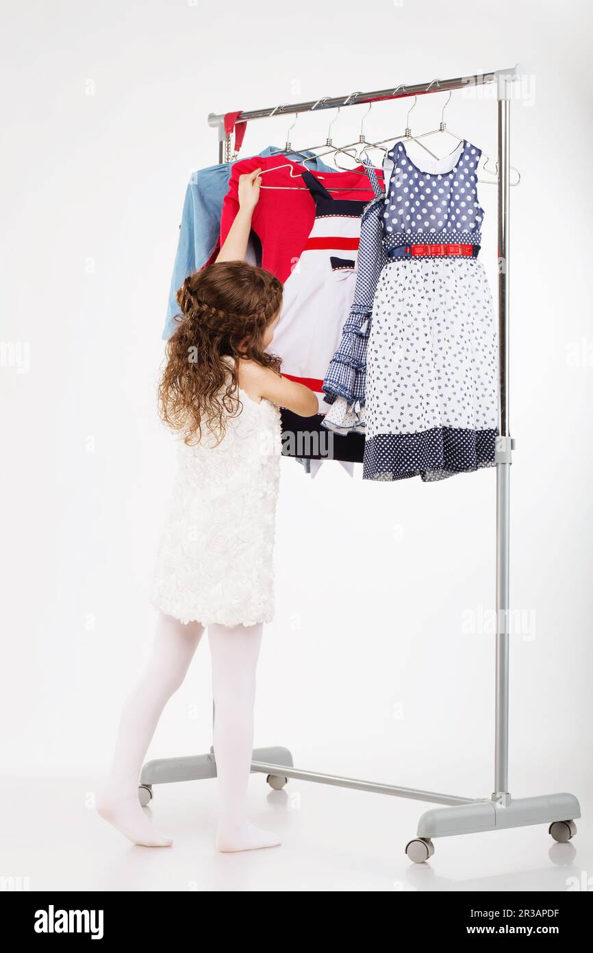 Wardrobe and young girl clothes child hi-res stock photography and ...