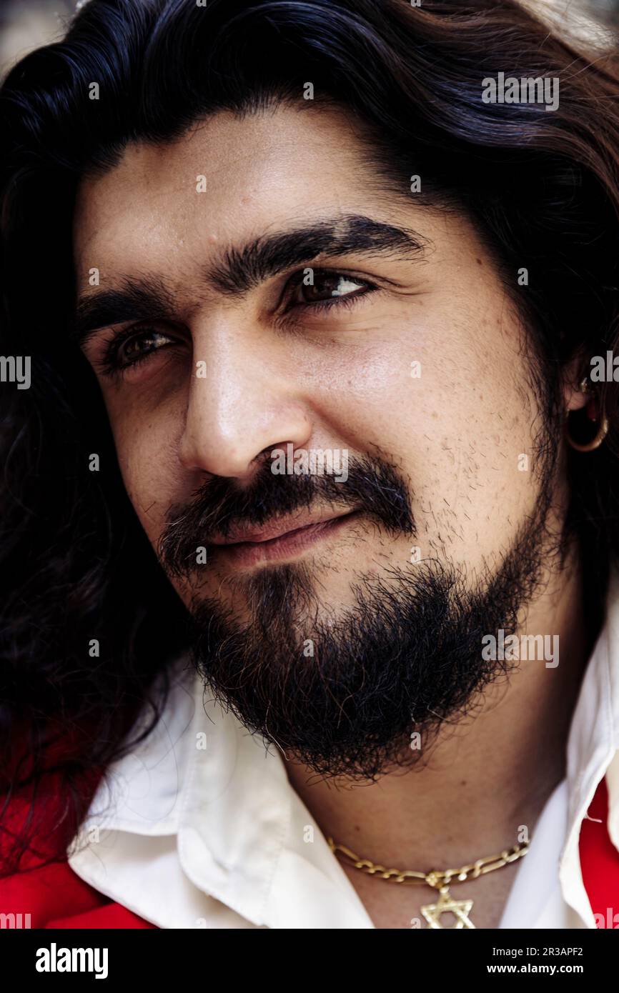 Flamenco singer Israel Fernández poses for Europa Press during the ...