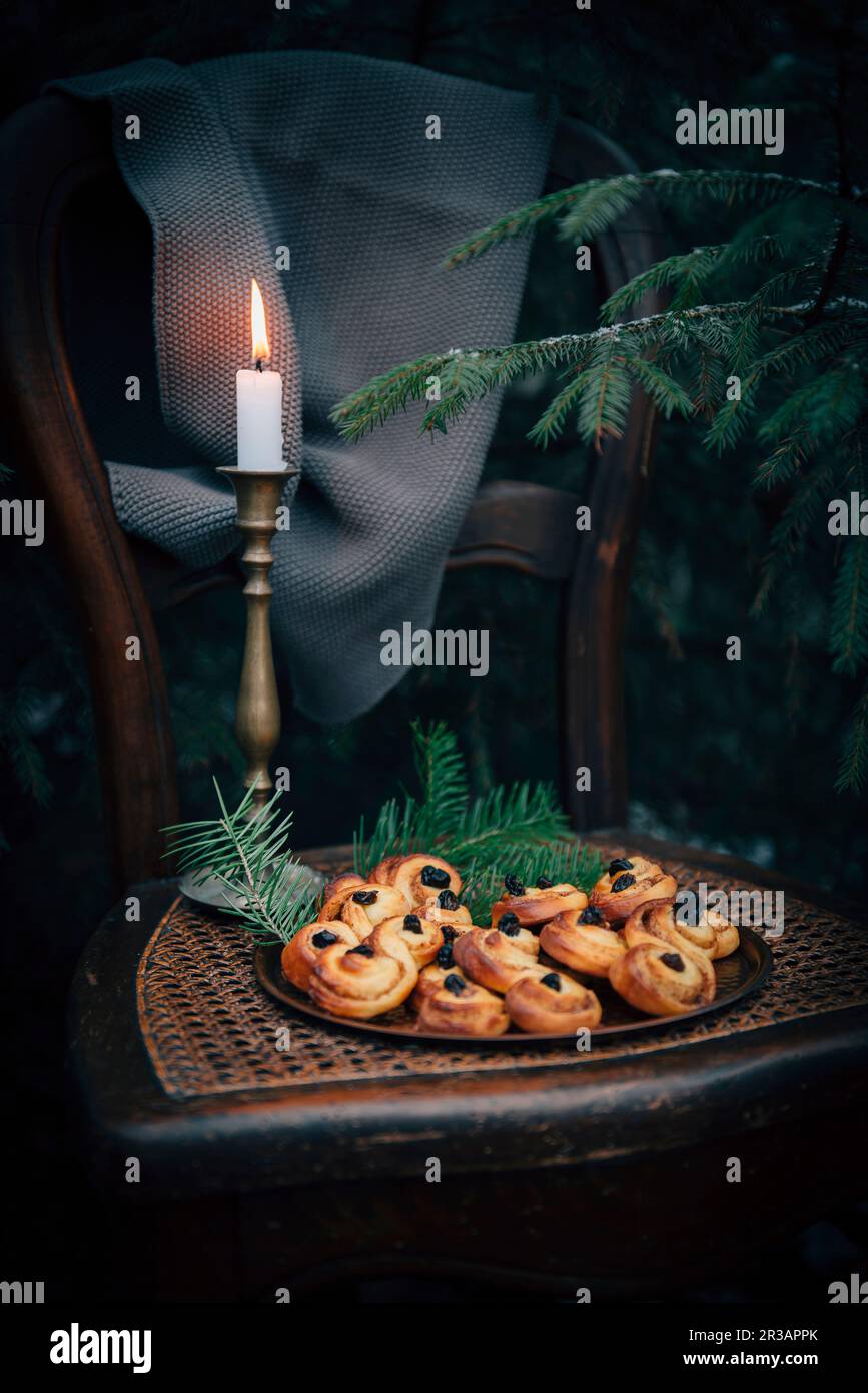Saffron Cinnamon Buns Stock Photo - Alamy