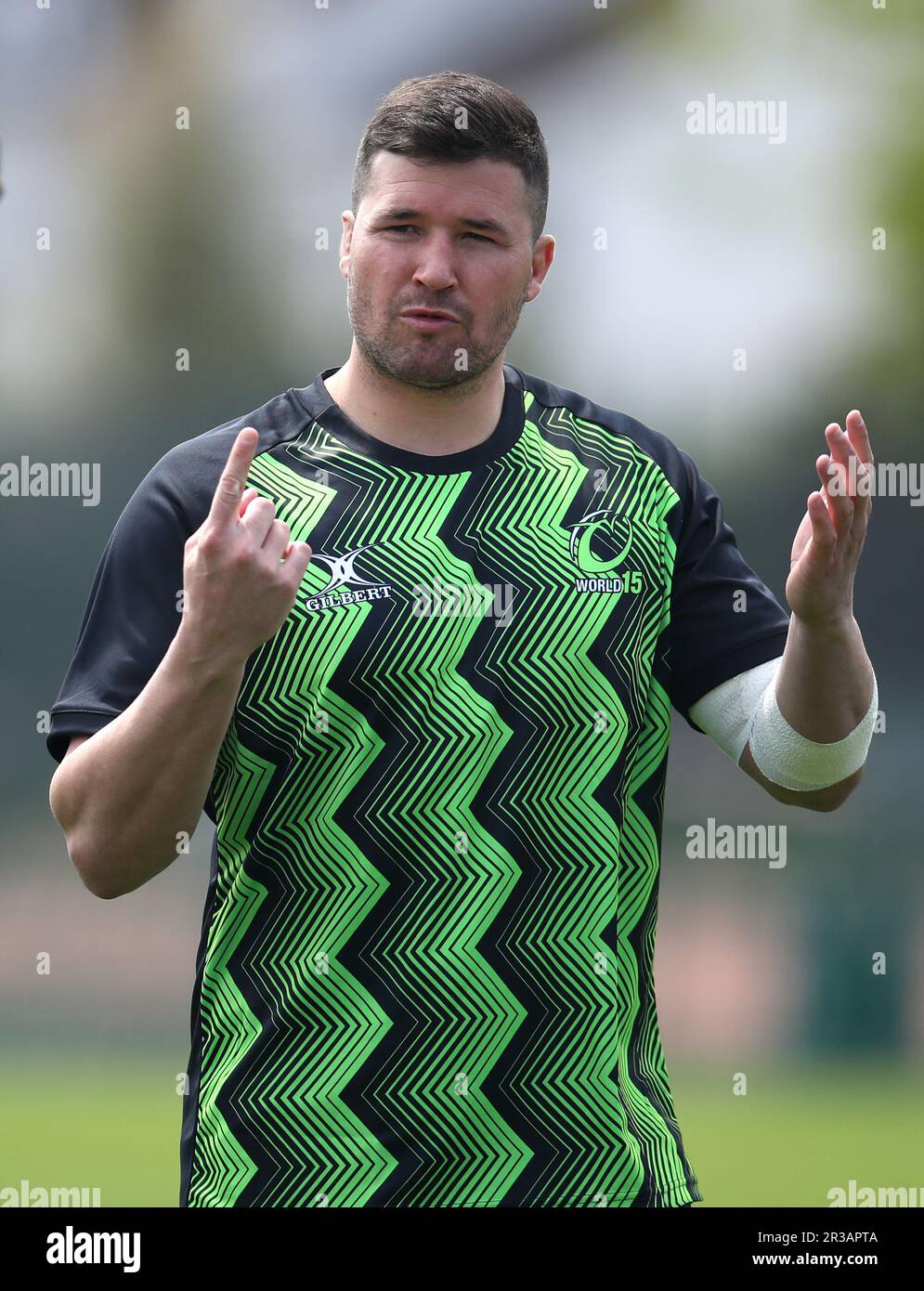 World XV's Sebastian Negri during a training session at The Lensbury ...