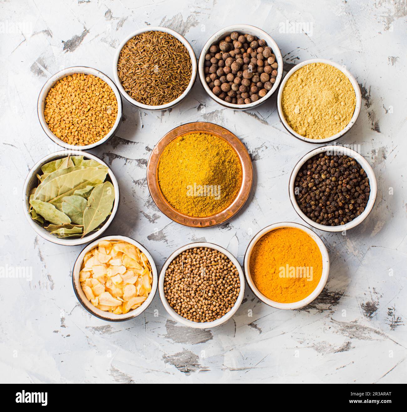 Bowls with vegetables and spices hi-res stock photography and images ...