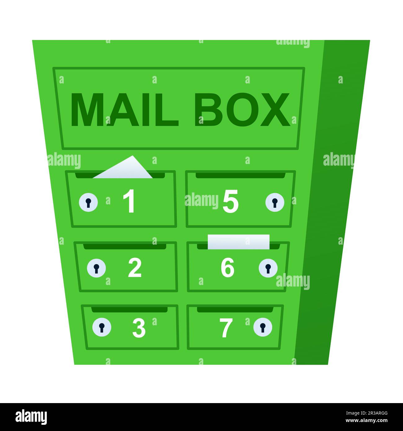 Mailbox - modern flat design style single isolated image Stock Vector ...