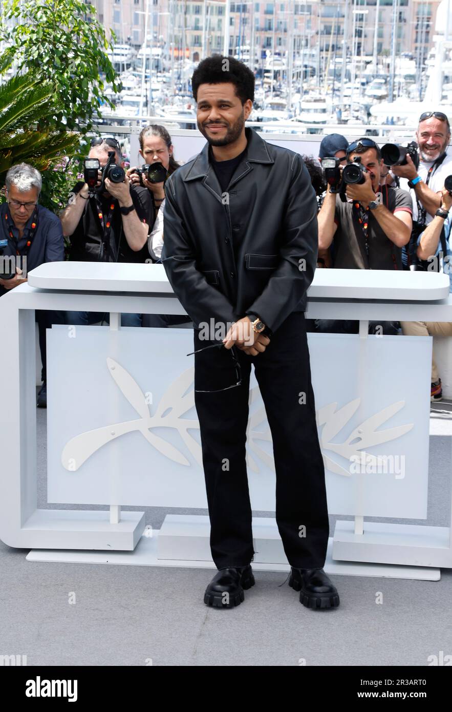 Abel Tesfaye poses for photographers at the photo call for the ...