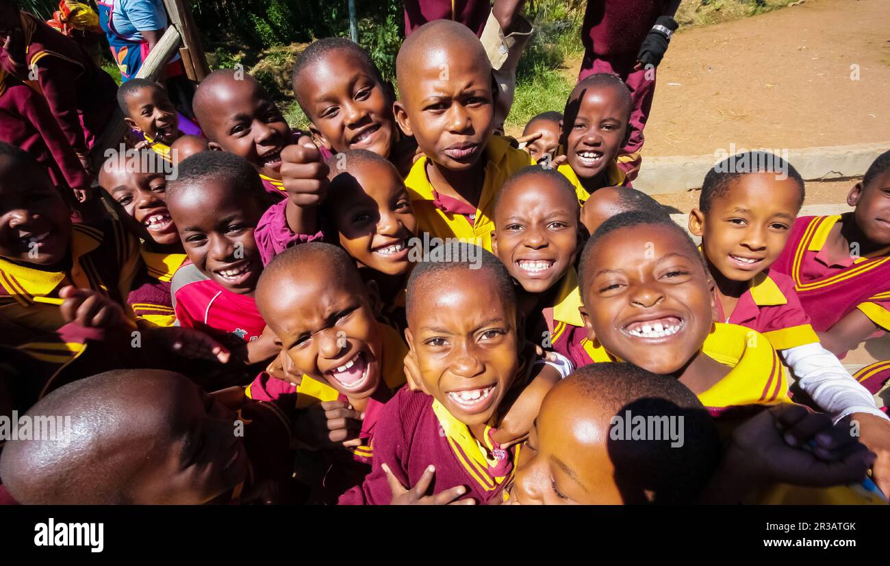African Primary School Children on their lunch break Stock Photo - Alamy