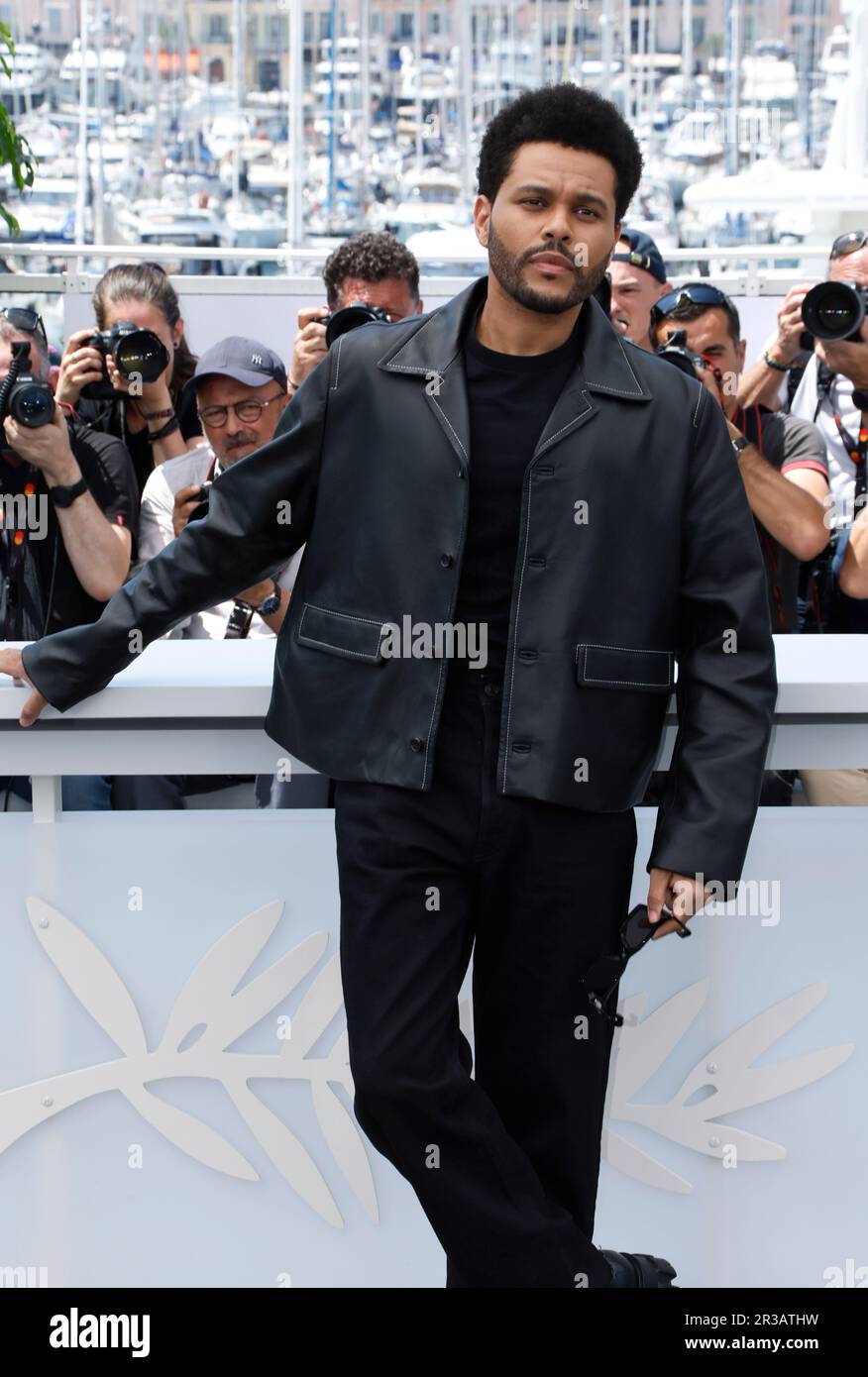 Abel Tesfaye poses for photographers at the photo call for the ...