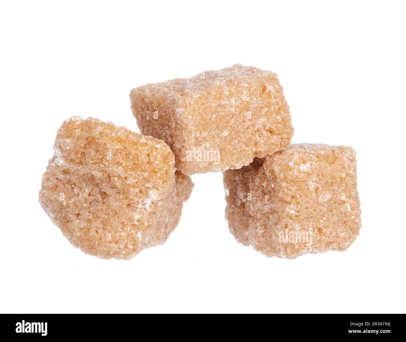 brown sugar cubes isolated on white background Stock Photo - Alamy