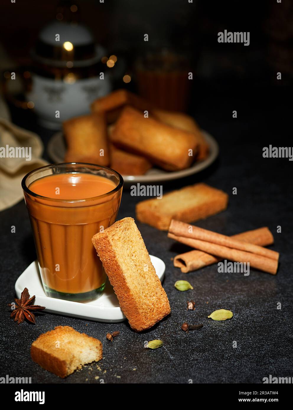 Indian tea time snacks hi-res stock photography and images - Alamy