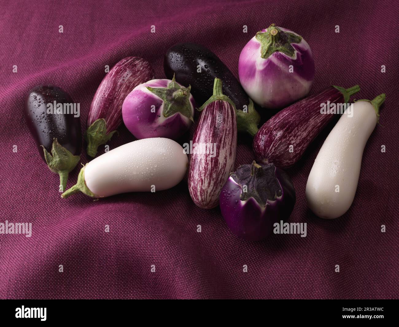 Variety of brinjals Stock Photo - Alamy