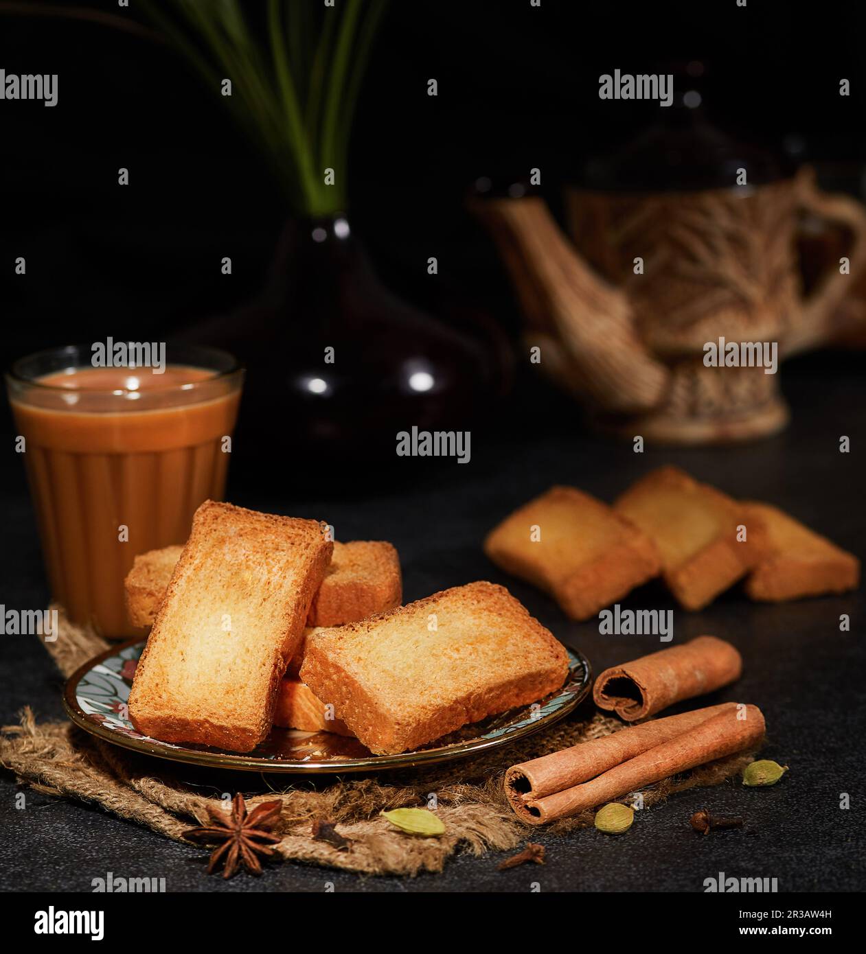 Indian tea time snacks hi-res stock photography and images - Alamy