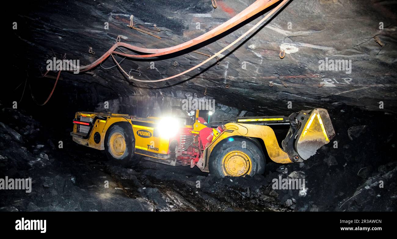 Underground Platinum Palladium Mining and Equipment Stock Photo - Alamy