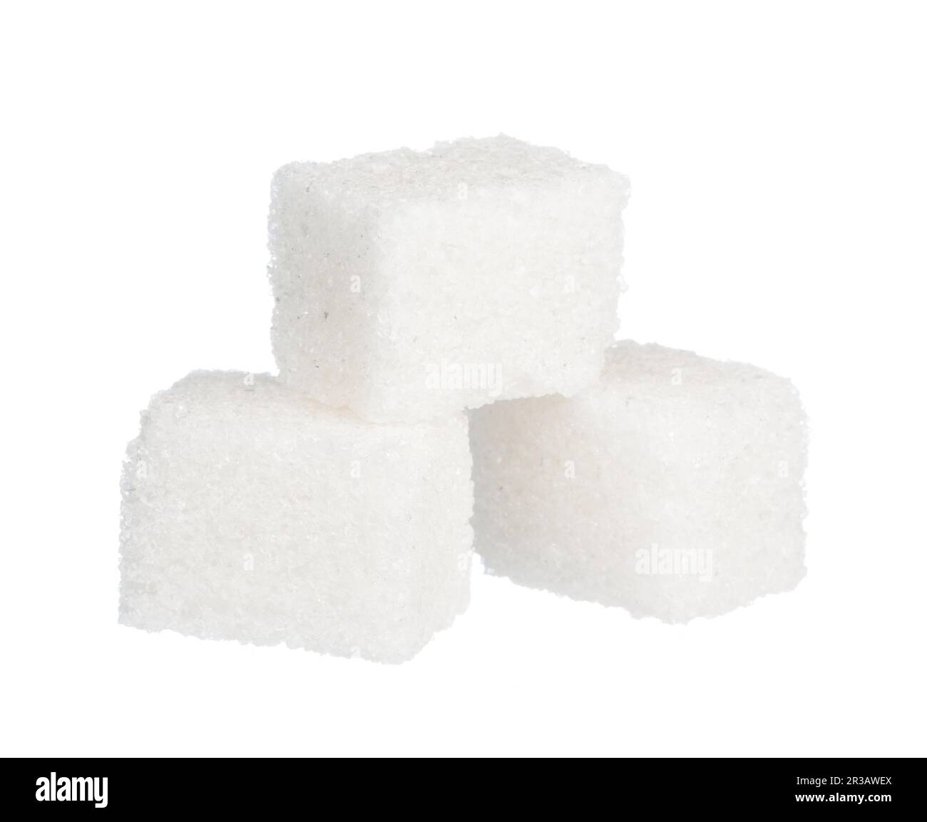 Cubes of sugar isolated on white background Stock Photo - Alamy