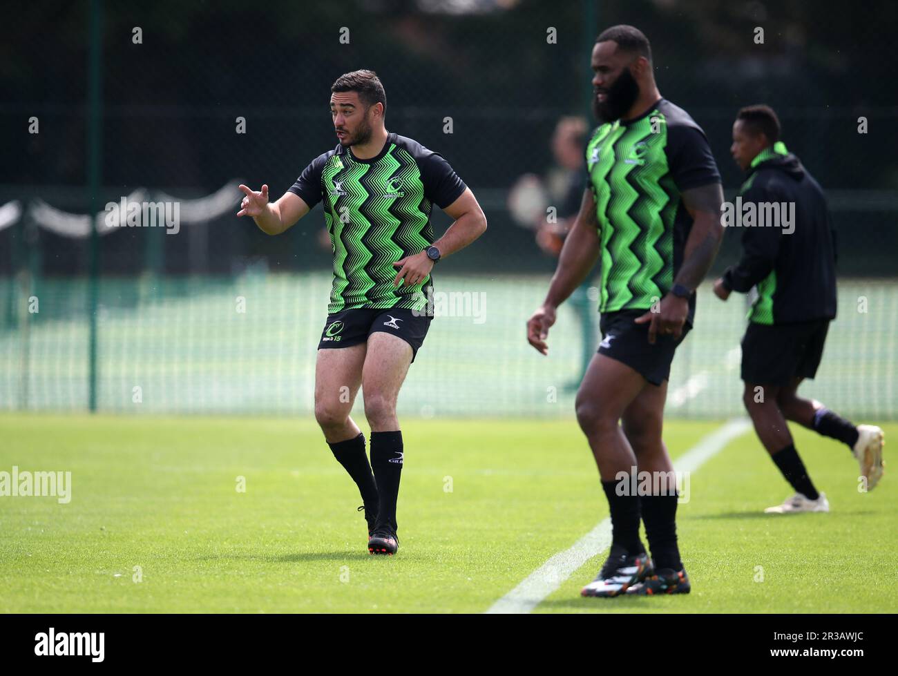 World XV's Bryn Hall during a training session at The Lensbury Resort ...
