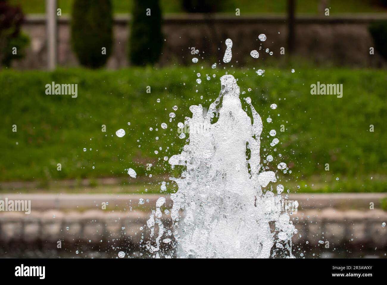 Water splash in fountain. concept of background and texture Stock Photo ...