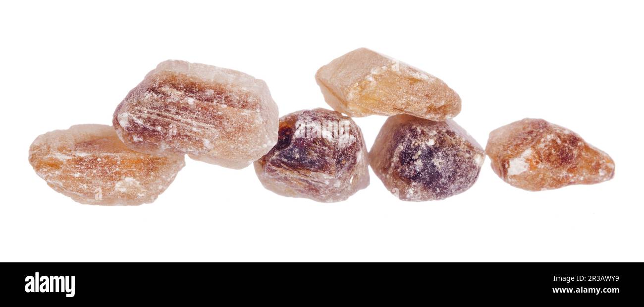 Pile of brown granulated sugar isolated on white background Stock Photo ...