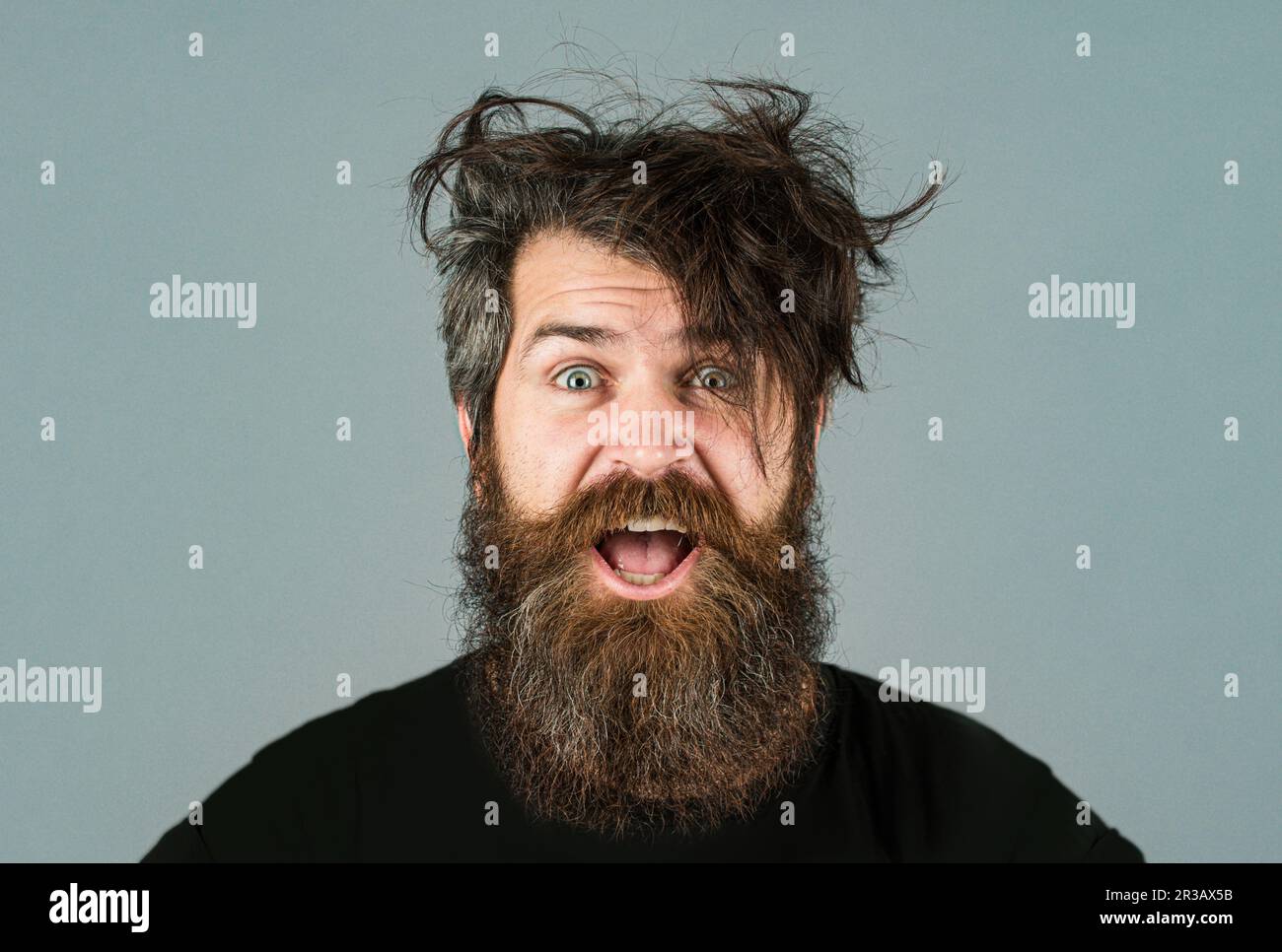 Surprised handsome man. Shocked male model with surprise expression ...