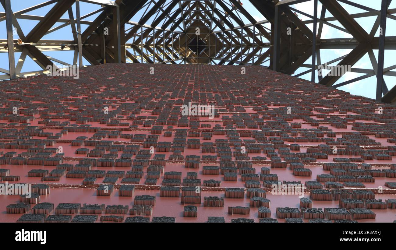 3D Illustration of religious text from the holiest book of Muslims ...