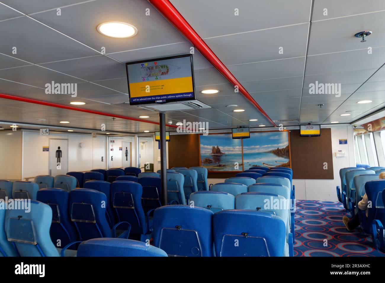 Interior of the passenger cabin of the ferry Stock Photo - Alamy