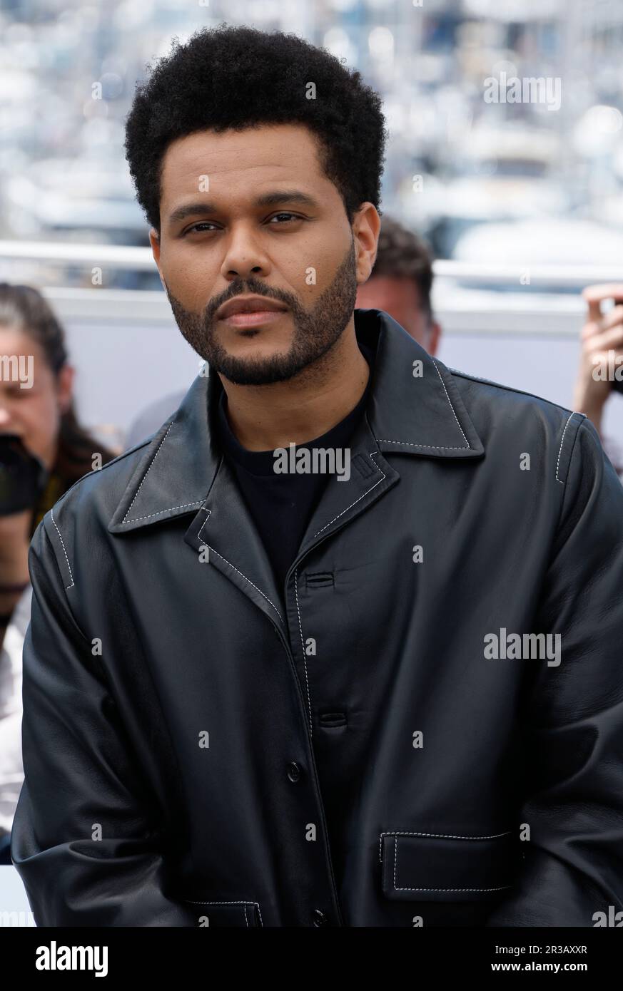 Abel Tesfaye poses for photographers at the photo call for the ...