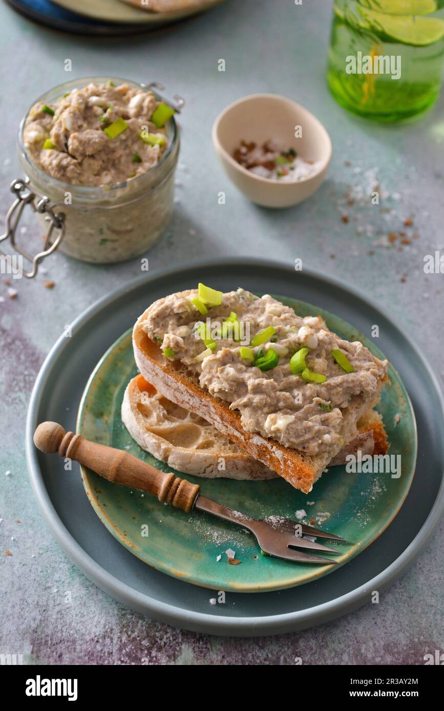 Fish paste with chives Stock Photo - Alamy