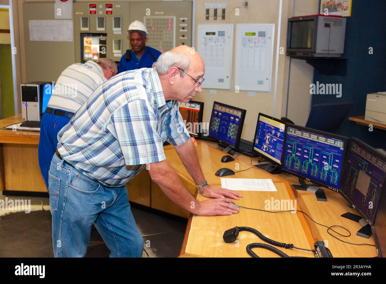 Coal Burning Power Station Control Room Stock Photo - Alamy