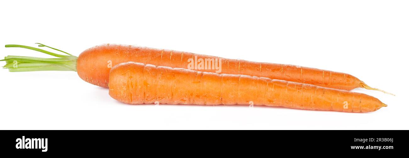 Isolated carrots. Heap of fresh carrots with stems isolated on white ...