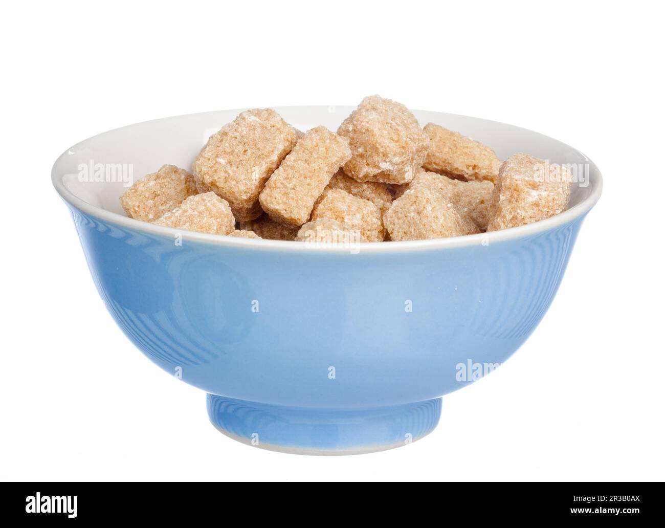 sugar cube in the bowl on white background Stock Photo - Alamy