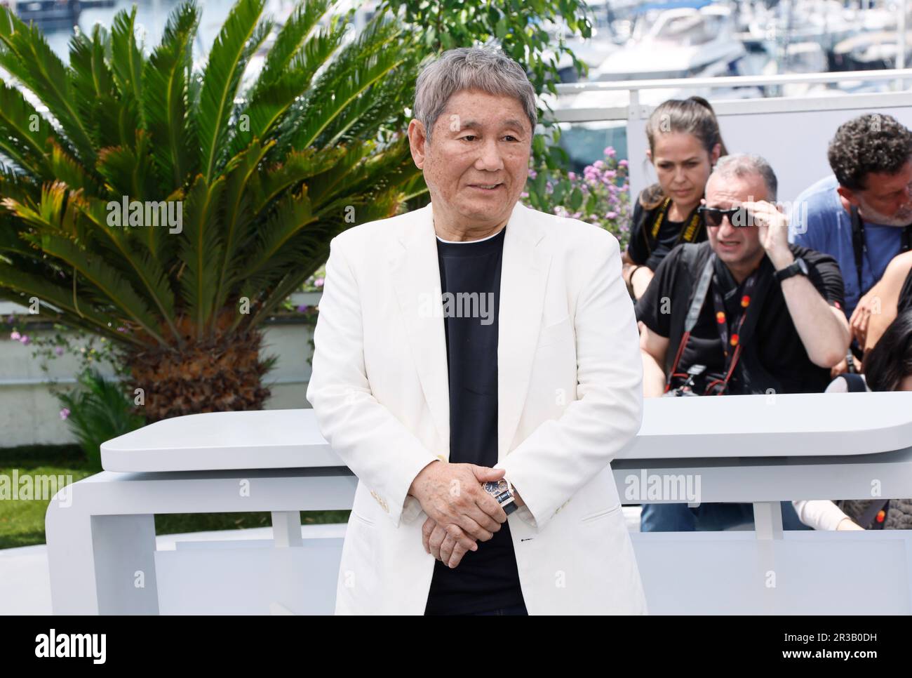 Director Takeshi Kitano poses for photographers at the photo call for ...